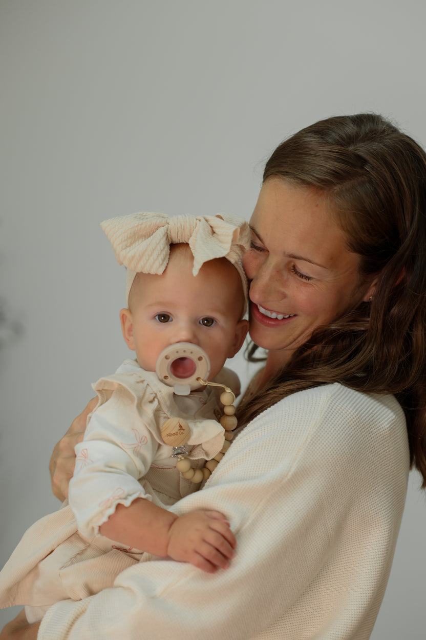 Toffee Brown Silicone Pacifier Clip | Ninni Co.